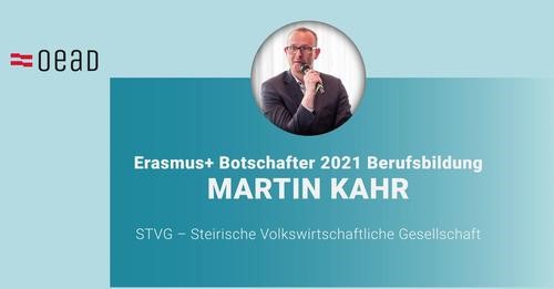 Auszeichnung zum diesjährigen Erasmus+ Botschafter